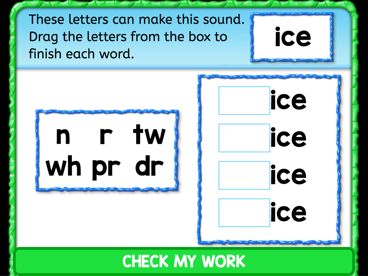 ICE Ending Sounds Interactive Worksheets Anywhere Teacher ICE Ending Sounds Interactive Worksheets Anywhere Teacher